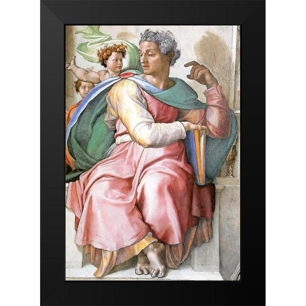 Michelangelo 11x14 Black Modern Framed Museum Art Print Titled - Isaiah ...