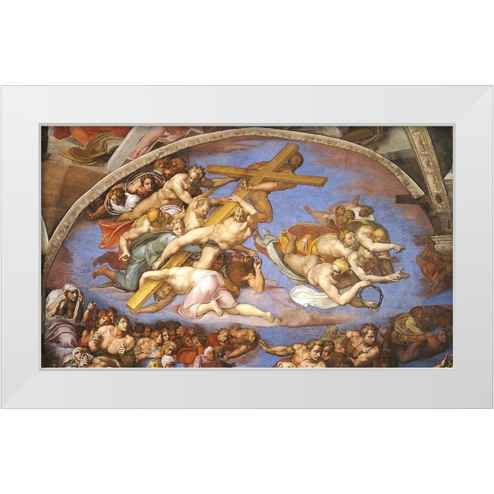 Michelangelo 18x12 White Modern Wood Framed Museum Art Print Titled ...