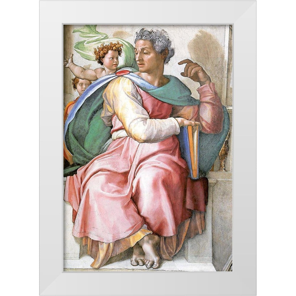 Michelangelo 18x24 White Modern Wood Framed Museum Art Print Titled ...