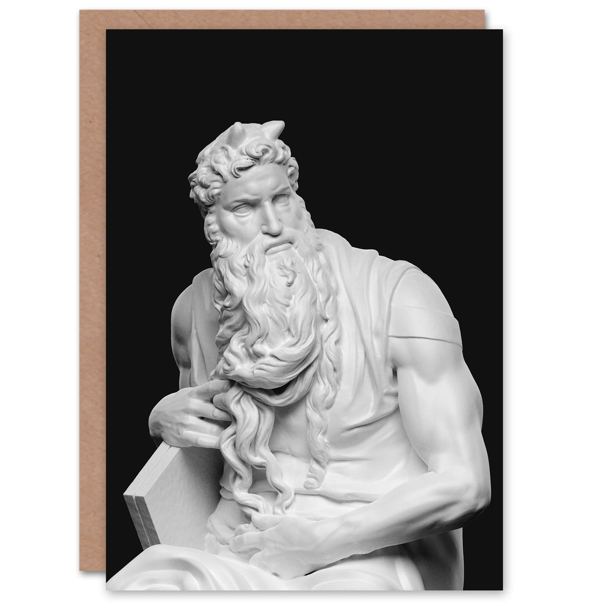 Michelangelo Buonarroti Art Card Moses Sculpture Statue - Walmart.com