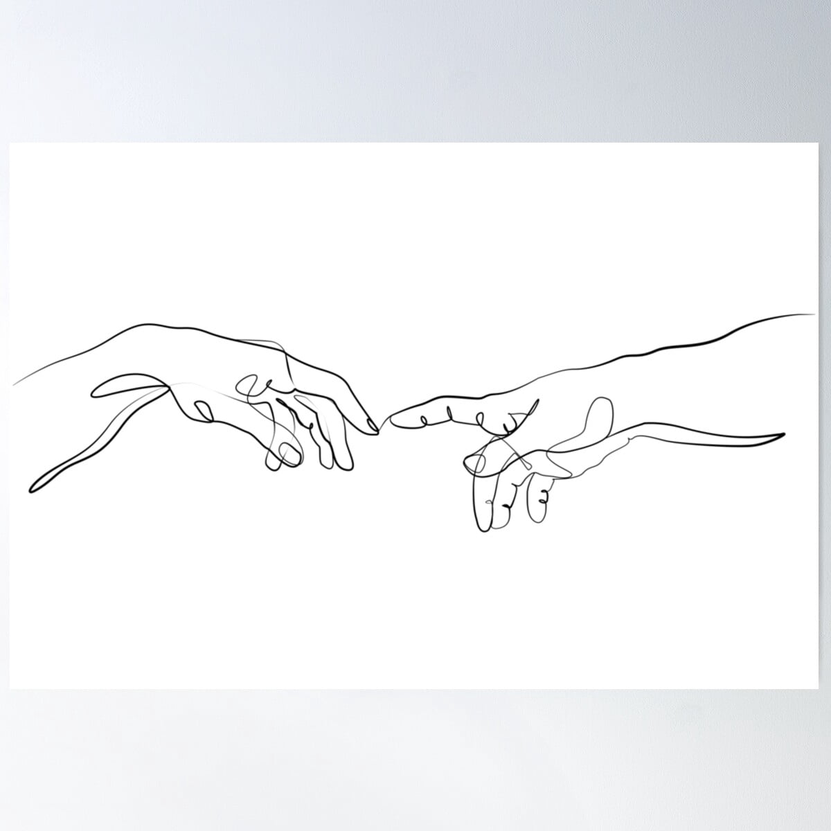 Michelangelo - Creation Of Adam Poster Wall Art, Modern Wall Decor For ...