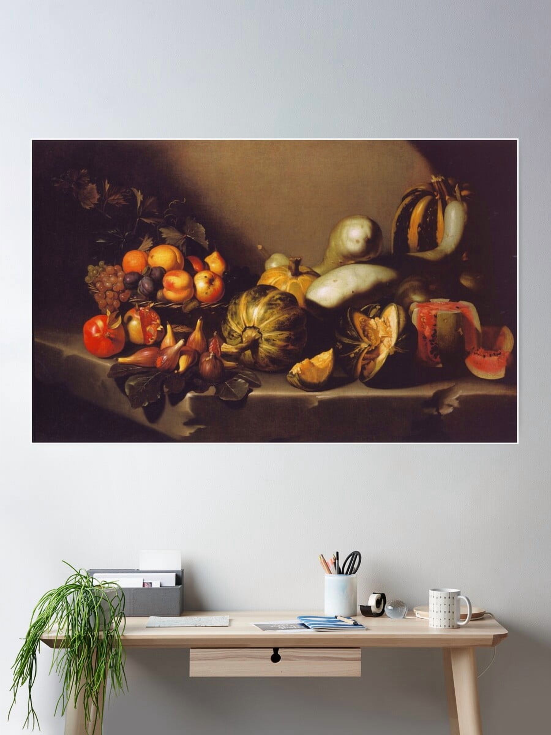 Michelangelo Merisi Da Caravaggio Still Life With Fruit Poster Wall Art ...