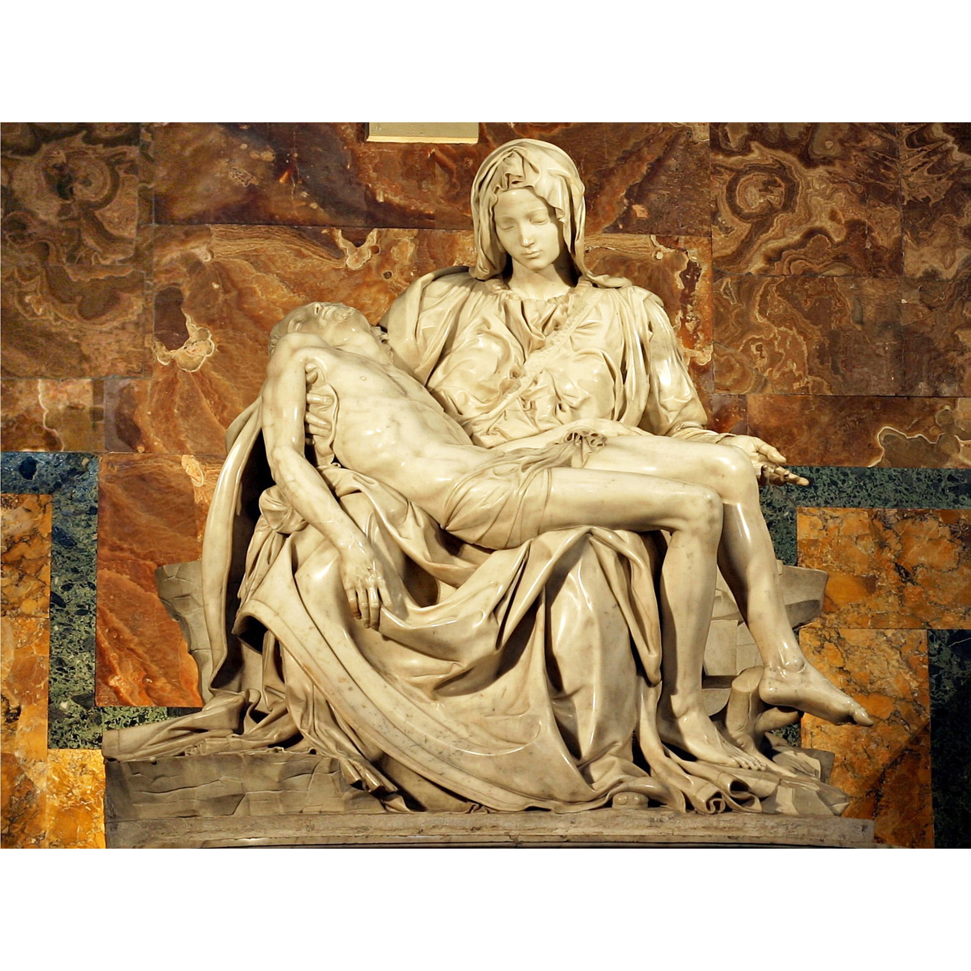 Michelangelo Pieta 1499 Marble Sculpture of Mary Holding Jesus Unframed Wall Art Print 12x16 ...
