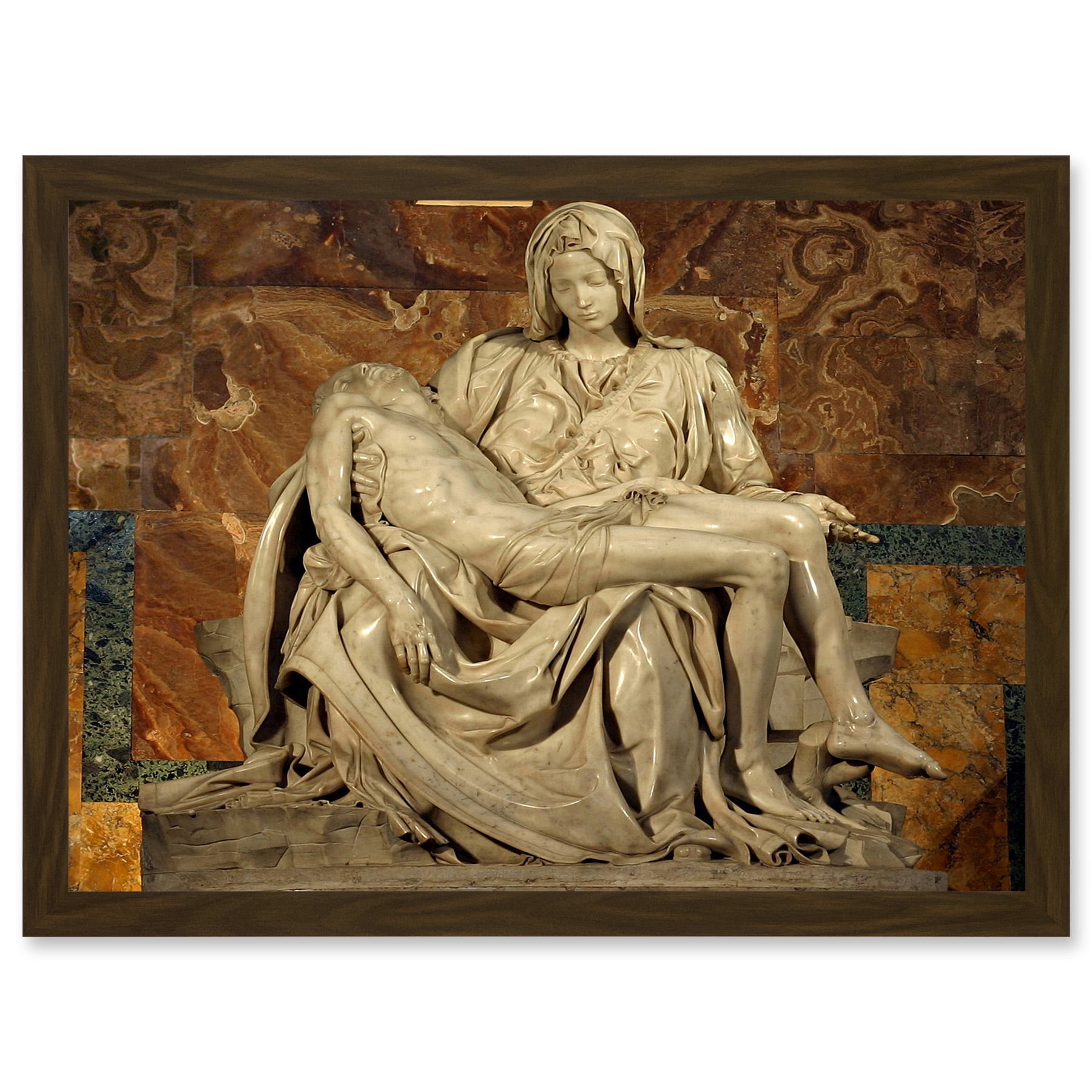 Michelangelo Pieta 1499 Painting A4 Artwork Framed Wall Art Print ...