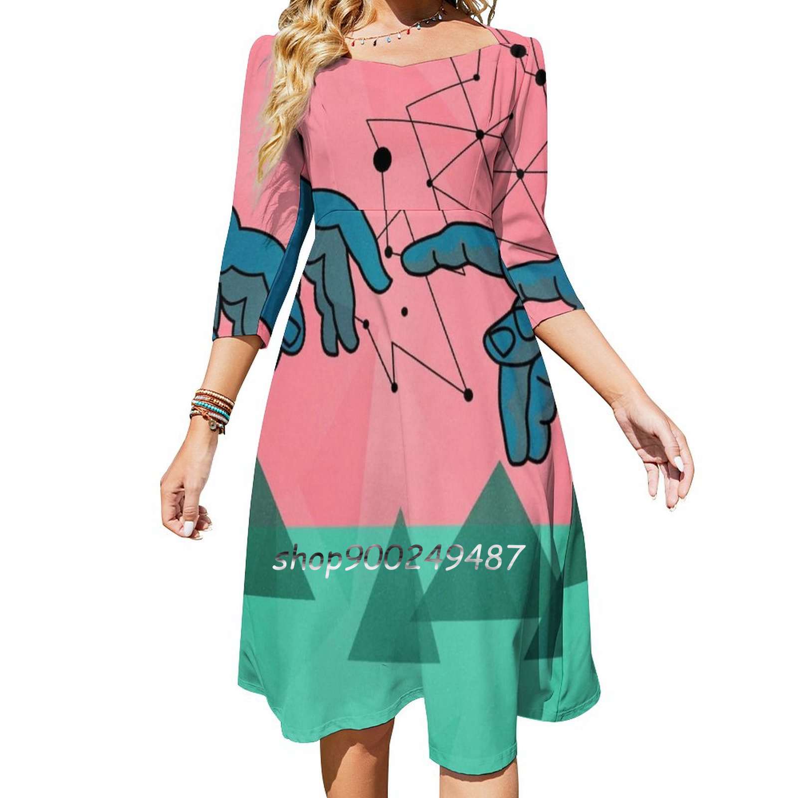 Michelangelo Women Spring Autumn Long Sleeve Dress Female Casual Dress ...
