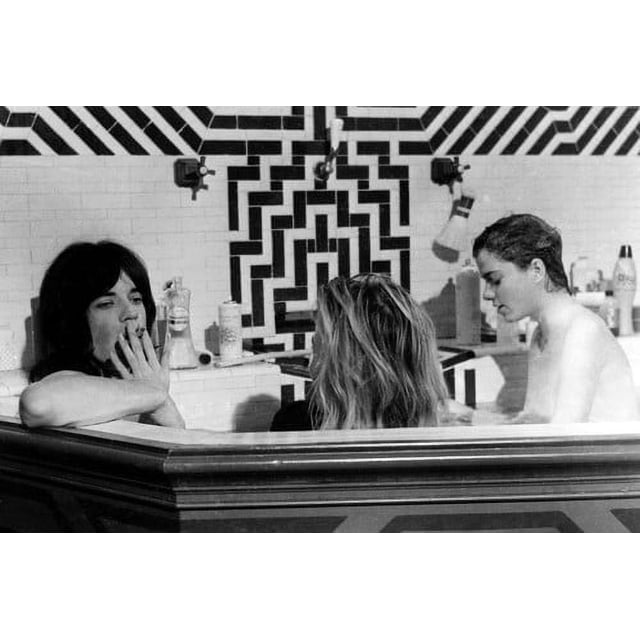 Michele Breton and Anita Pallenberg in bath with Mick Jagger ...