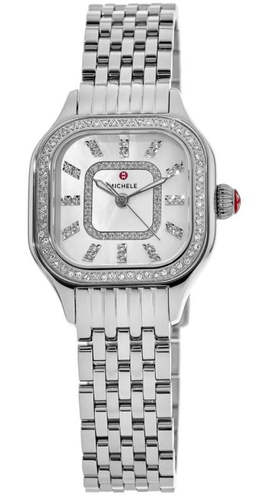 Michele Meggie Designer Wrist Watch - Diamond Mother of Pearl Dial ...
