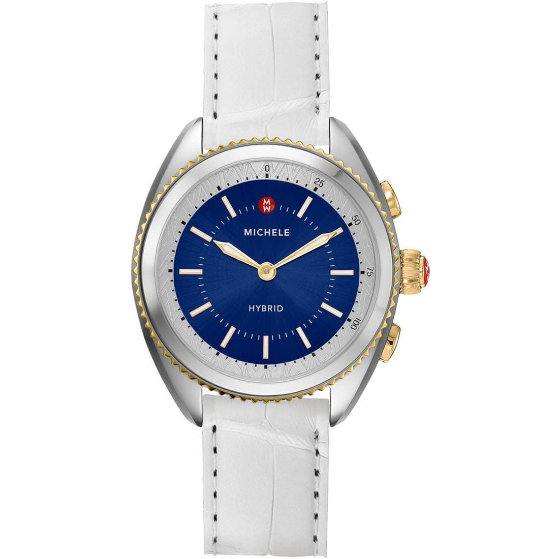 Michele Women's Blue Dial Bluetooth Hybrid SmartWatch MWWT32A00008 ...