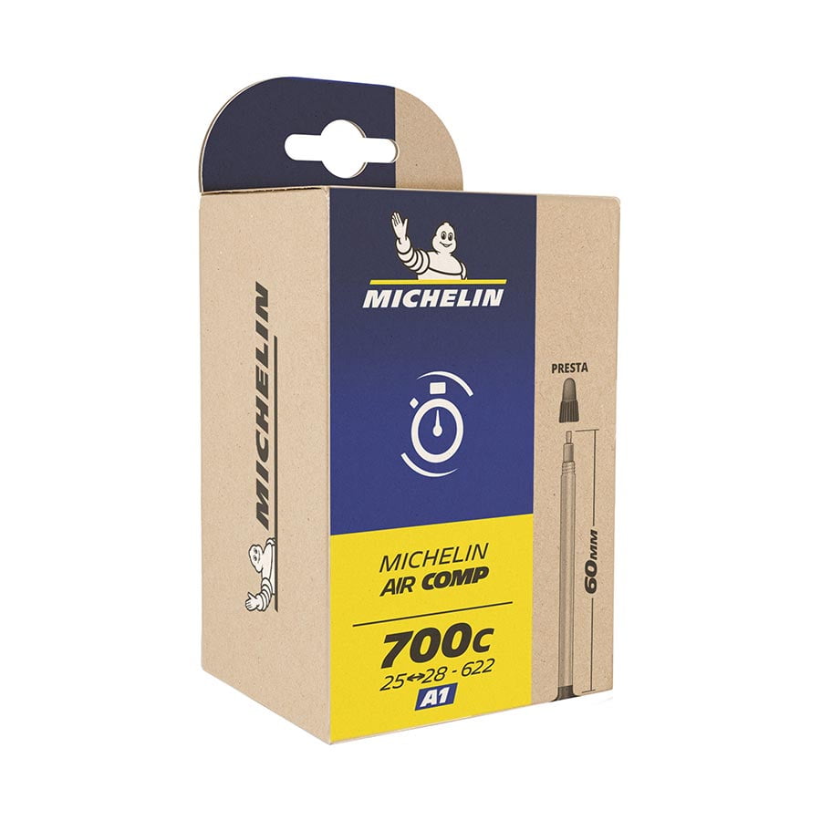 Michelin Aircomp Ultralight Butyl, Tube, Presta, Length: 48mm, 700C, 26 ...