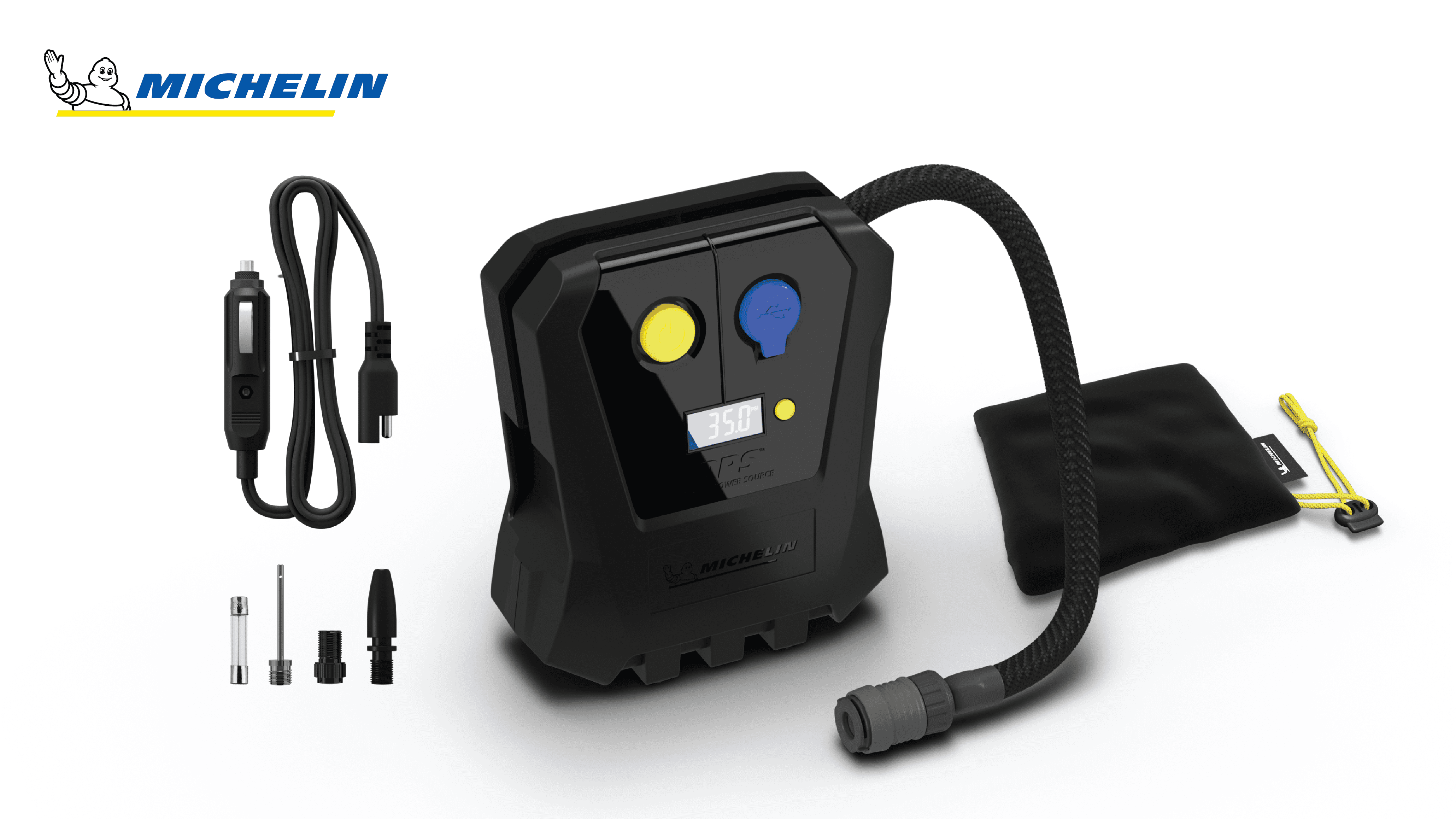 Michelin Compact Digital Tire Inflator Easy to Use Large Readout ...