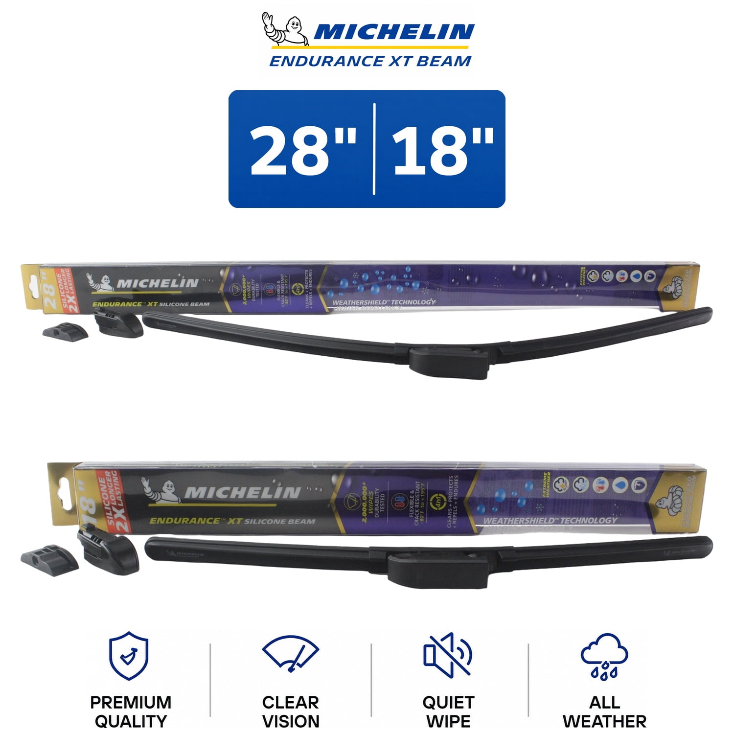 Michelin Endurance XT Beam 28"/18" Wiper Blade Set 2-Pc For Rogue Sport ...