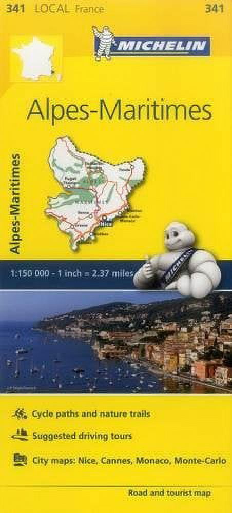 Michelin France : Alpes-Maritimes Map 341 - Folded Map - Walmart.com