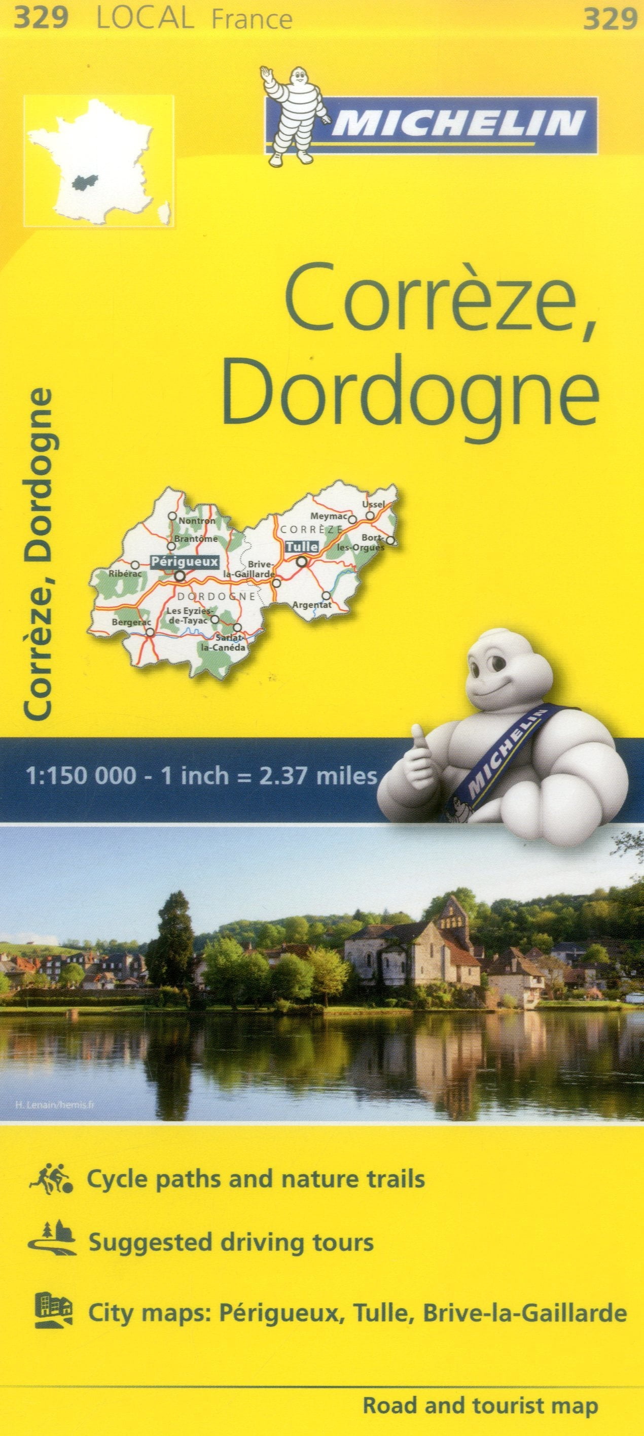Michelin France : Correze, Dordogne Map 329 - Folded Map - Walmart.com