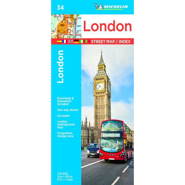 Michelin London Map 34 (Sheet map, folded) - Walmart.com