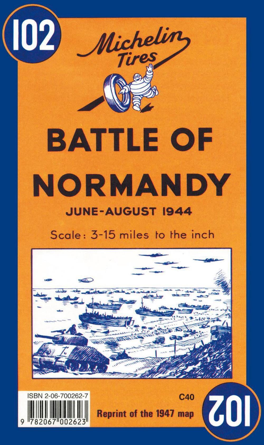 Michelin Map Battle of Normandy 102 - Folded Map - Walmart.com