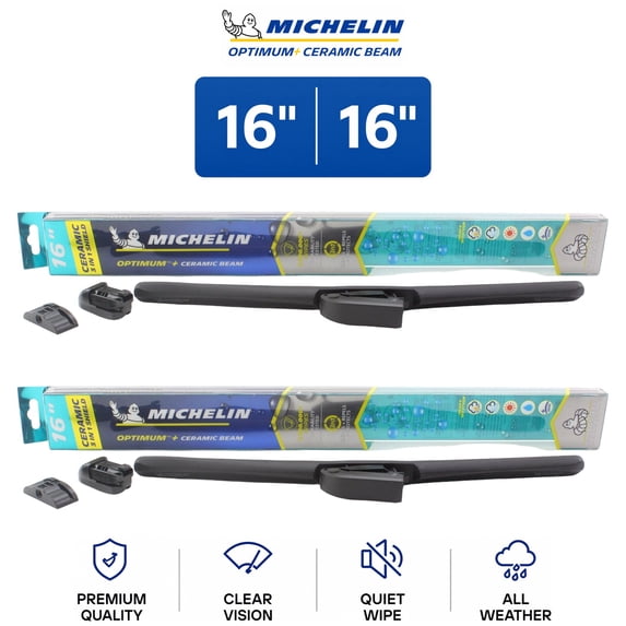 Michelin Optimum+ Ceramic Beam 16"/16" Wiper Blade Set 2-Pc For PB200 ...