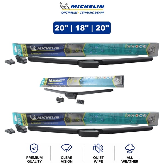 Michelin Optimum+ Ceramic Beam 20"/18"/20" 3-Pc Wiper Blade Set For ...