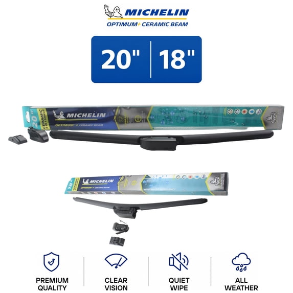Michelin Optimum+ Ceramic Beam 20"/18" Wiper Blade Set 2-Pc For Corolla ...