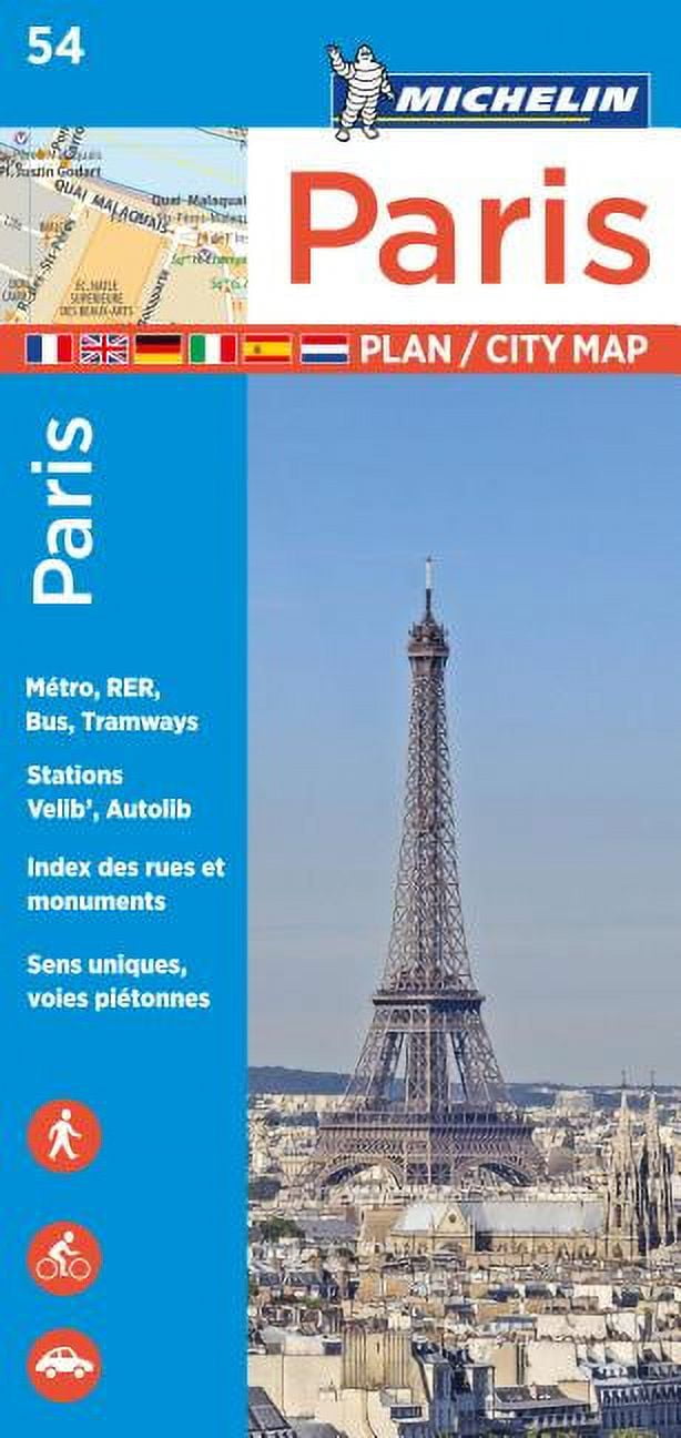 Michelin Paris Street Map + Index Map 54, (Paperback) - Walmart.com