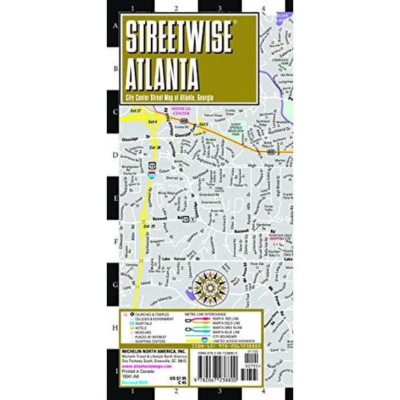 Pre-Owned Michelin Streetwise Maps: Streetwise Atlanta Map : Laminated ...