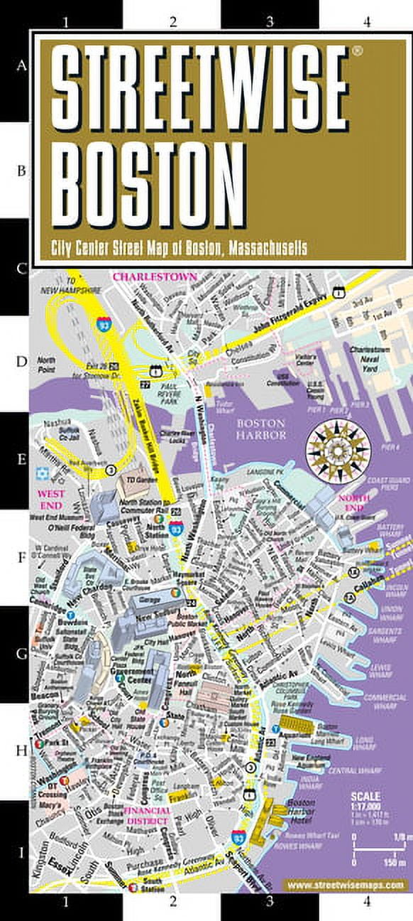 Michelin Streetwise Maps Streetwise Boston Map - Laminated City Center ...