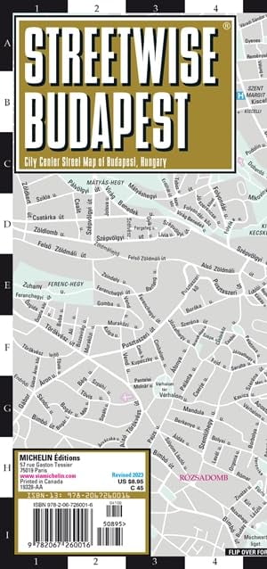 Pre-Owned Streetwise Budapest Map - Laminated City Center Street Map of ...