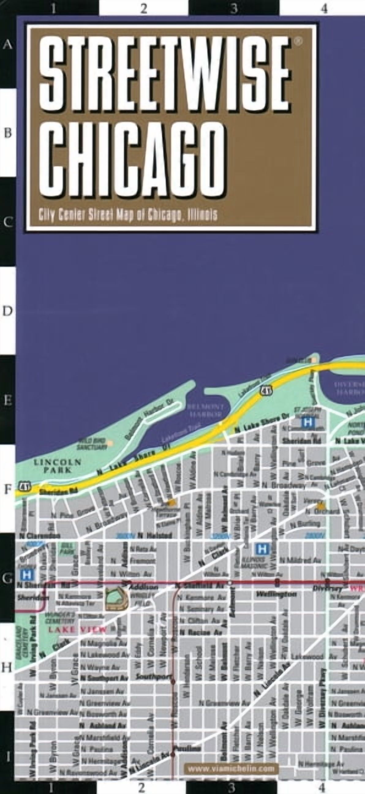 Michelin Streetwise Maps Streetwise Chicago Map: Laminated City Center ...