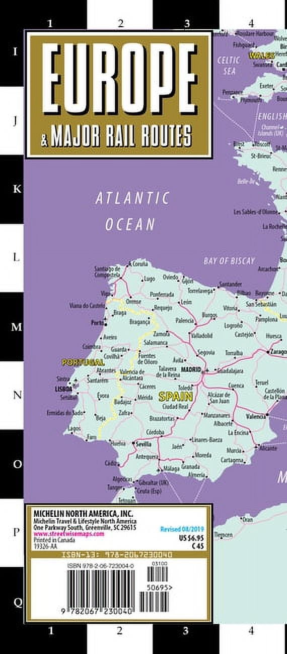 Michelin Streetwise Maps: Streetwise Europe & Major Rail Routes ...
