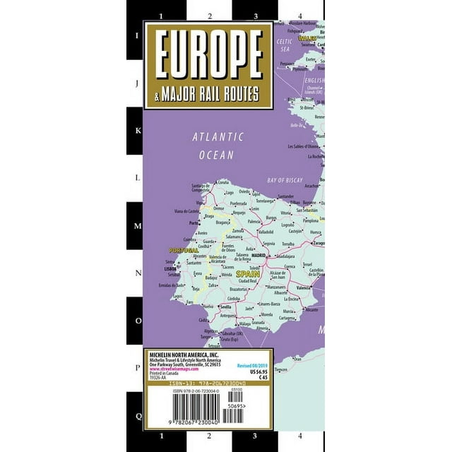 Michelin Streetwise Maps: Streetwise Europe & Major Rail Routes ...