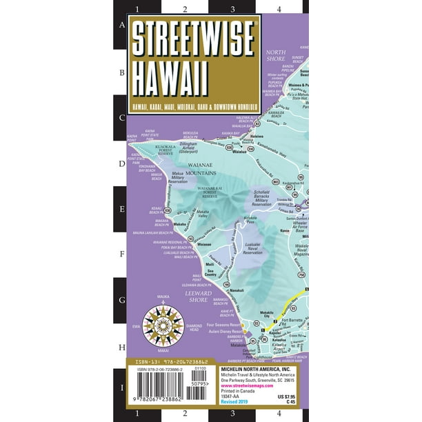 Michelin Streetwise Maps: Streetwise Hawaii Map : Laminated Hawaii ...