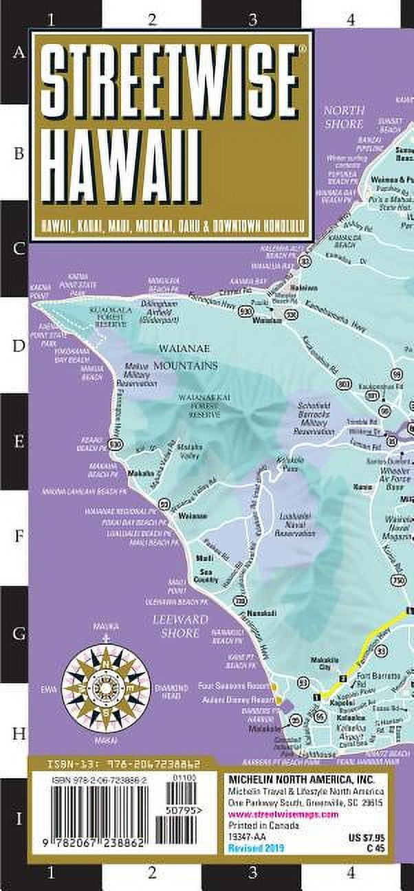 Michelin Streetwise Maps Streetwise Hawaii Map: Laminated Hawaii, Kauai ...