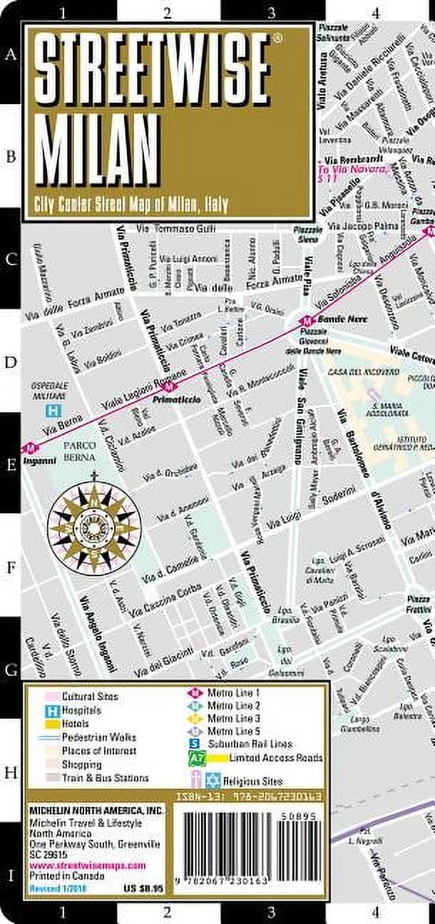 Michelin Streetwise Maps: Streetwise Milan Map - Laminated City Center ...