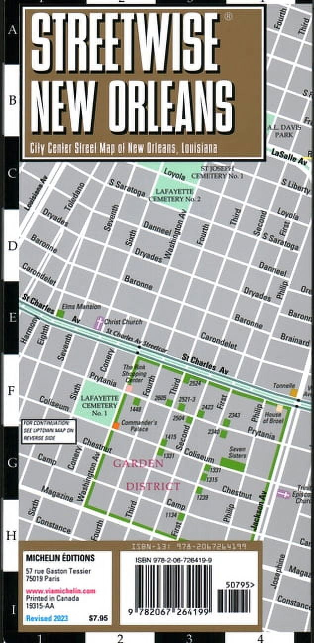 Michelin Streetwise Maps: Streetwise New Orleans Map- Laminated City ...