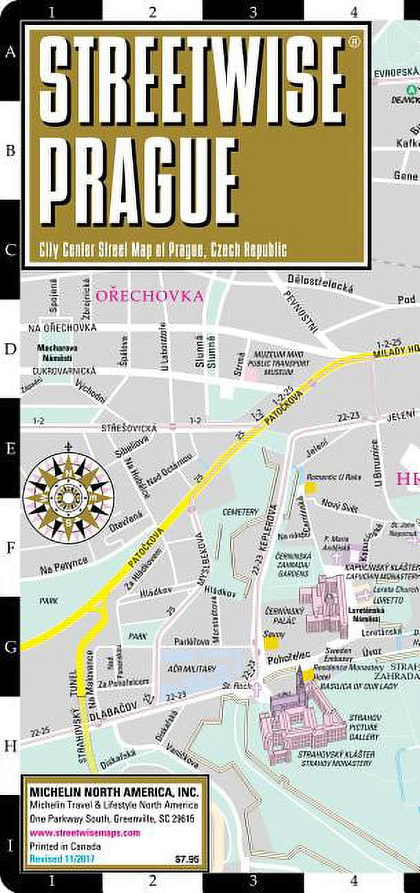 Michelin Streetwise Maps: Streetwise Prague Map - Laminated City Center ...