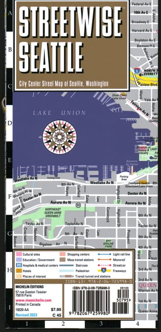 Michelin Streetwise Maps: Streetwise Seattle Map : Laminated City ...