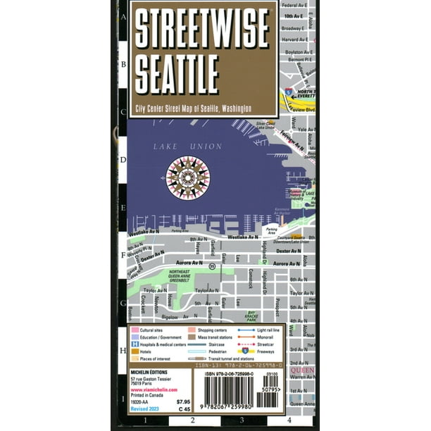 Michelin Streetwise Maps: Streetwise Seattle Map : Laminated City ...