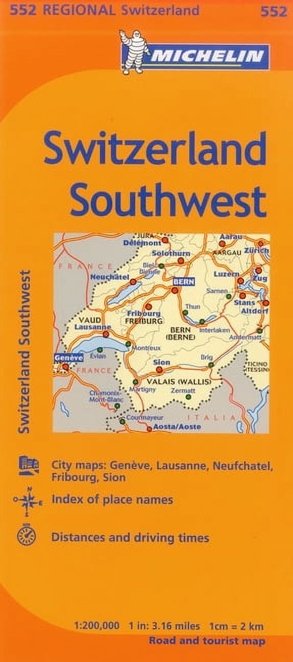 Michelin Switzerland Southwest - Folded Map - Walmart.com