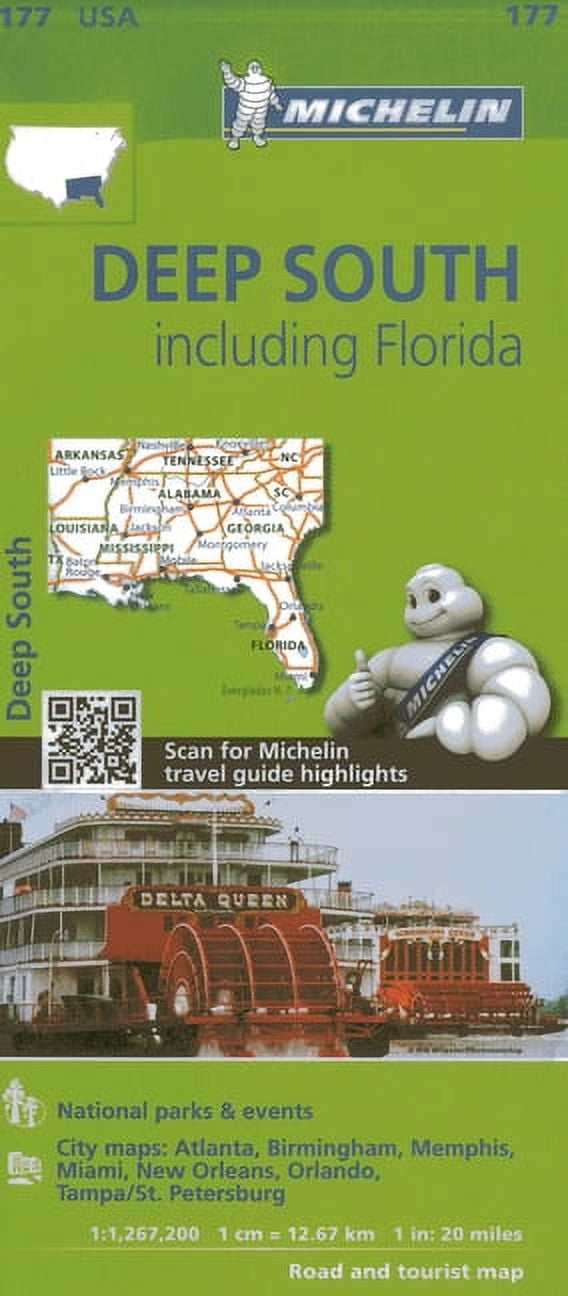 Michelin Zoom USA Maps Michelin USA Deep South Including Florida Map ...