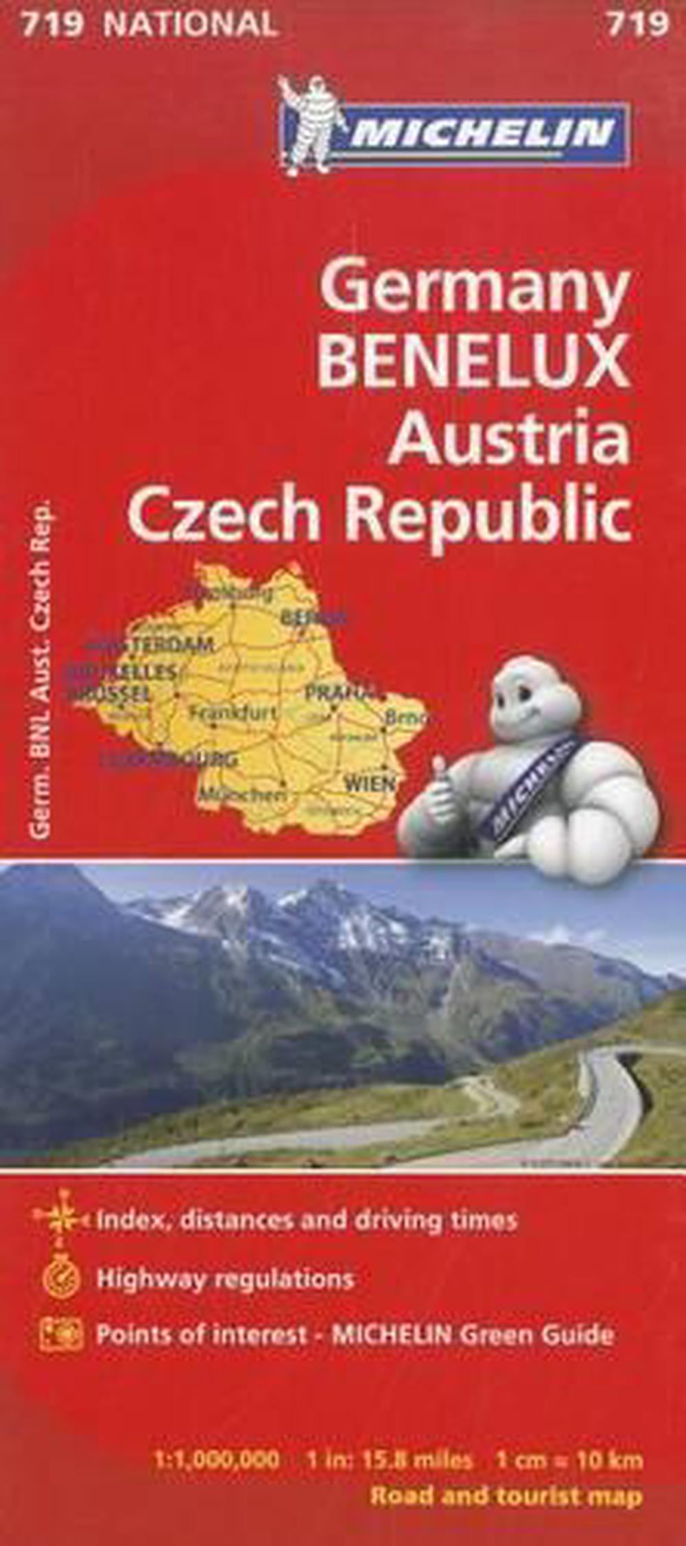 Michelin germany, benelux, austria, czech republic road and tourist map ...