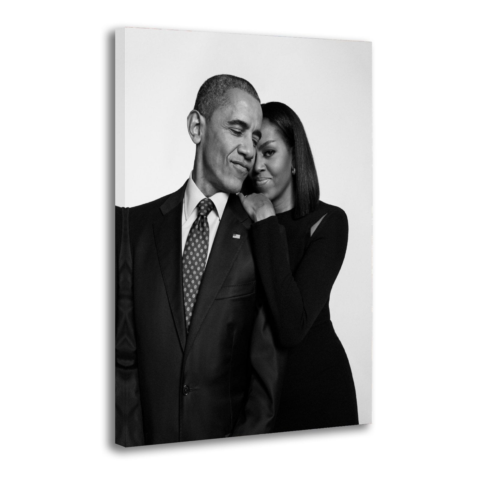 Michelle Obama And Barack Obama Black And White Room Aesthetic Poster ...