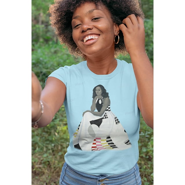 Michelle Obama Official Portrait Premium Women's Favorite Tee - Walmart.com
