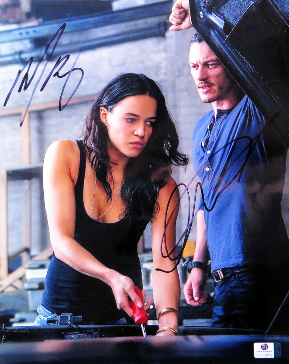 Michelle Rodriguez/Luke Evans Autographed 10X13 Photo Fast & Furious ...