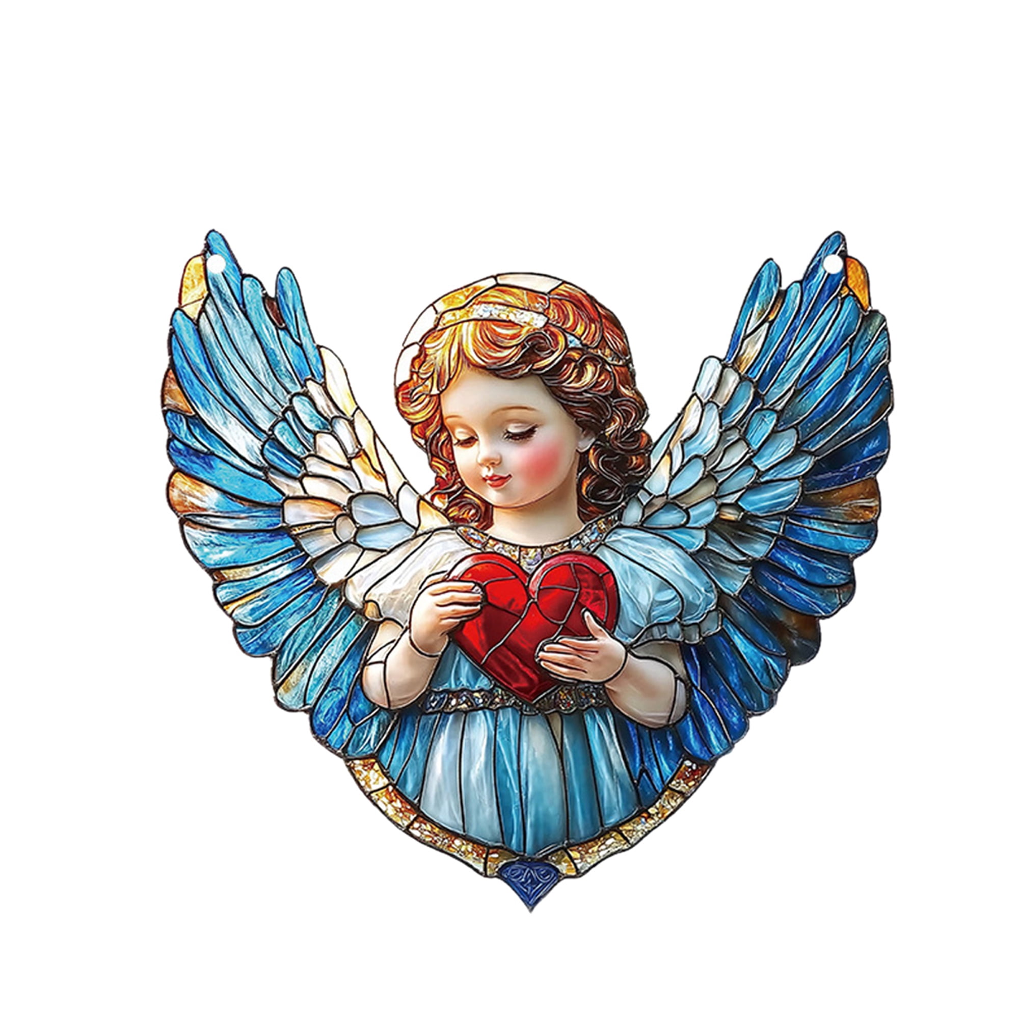 Michellecmm Acrylic Ornament, Colorful Angel Wall Decor Window Hanging ...