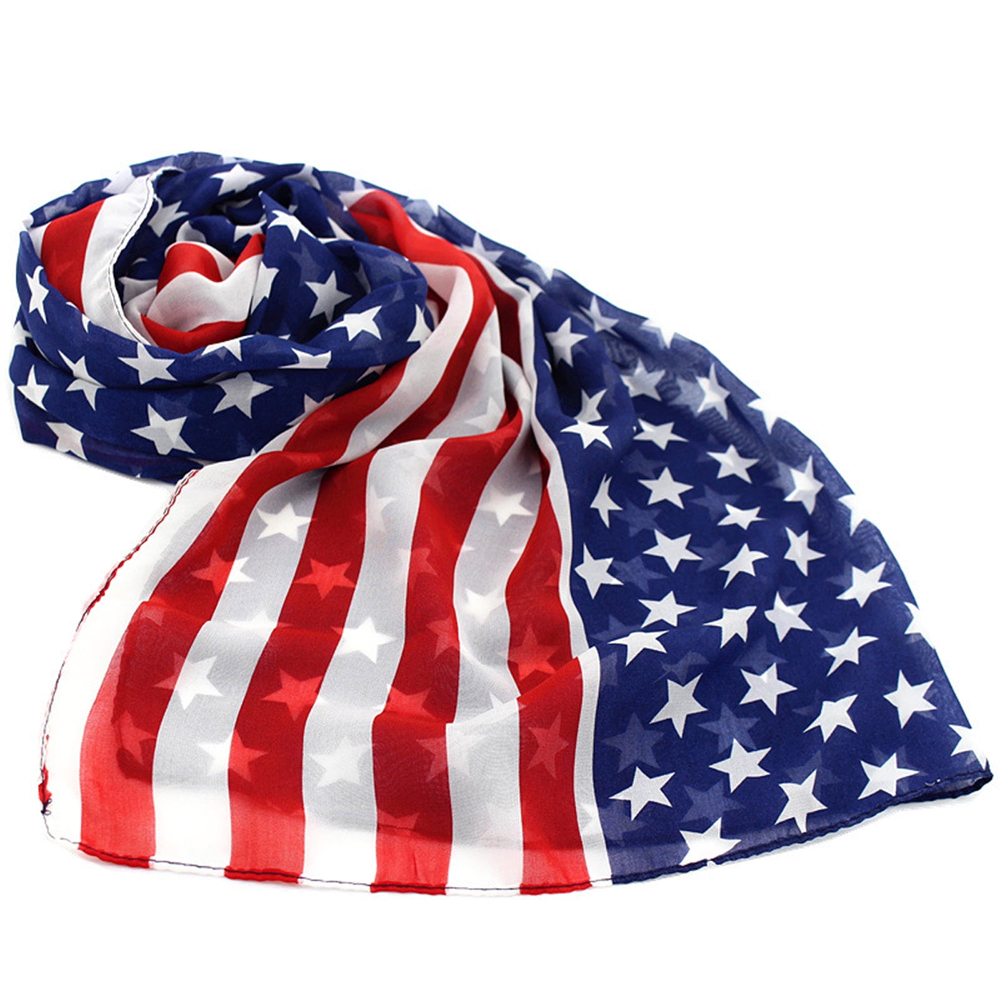 Michellecmm American Flag Scarf for Women Patriotic Long Scarf Red ...