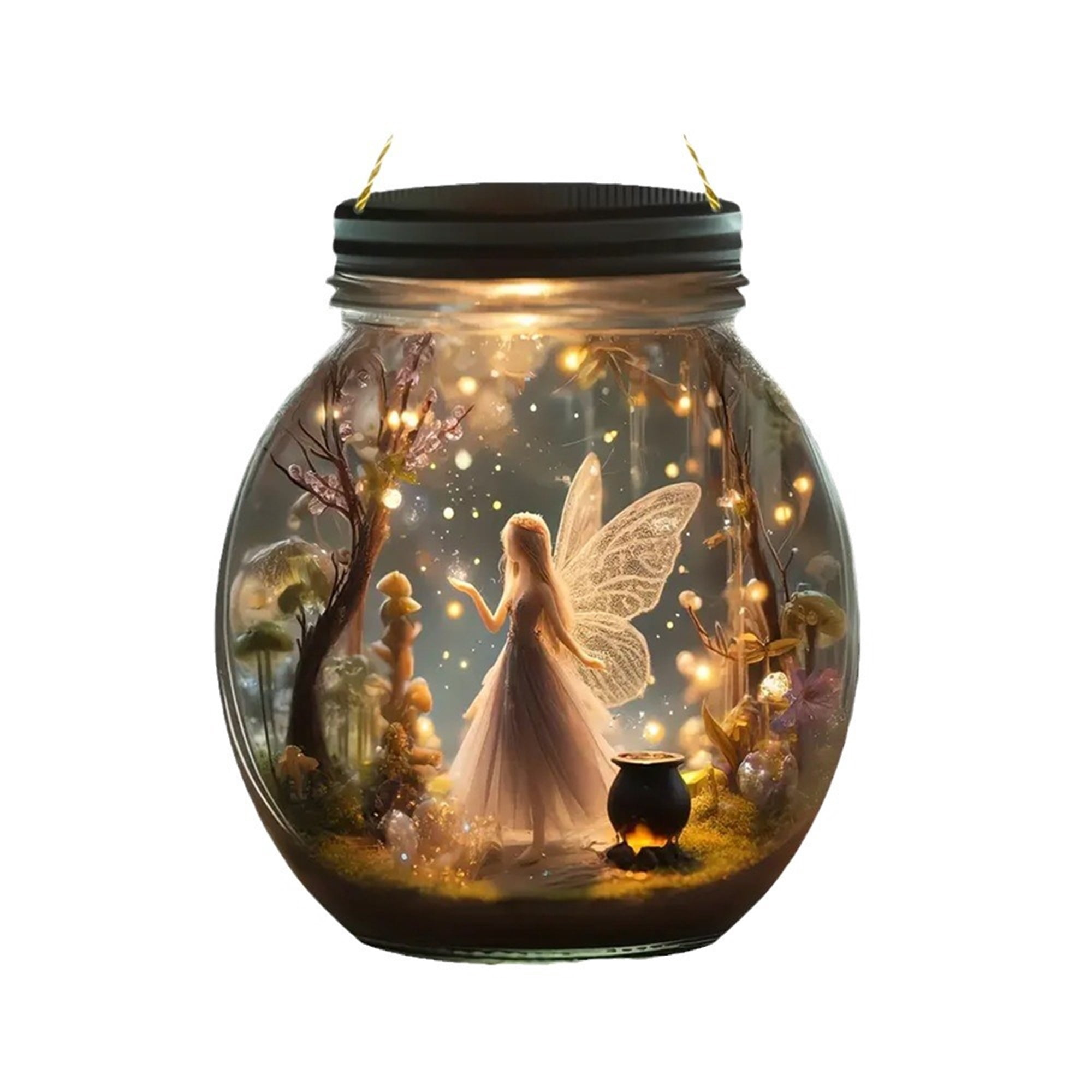 Michellecmm Angel Ornaments Mason Jar Design 2D Acrylic Hanging Angel ...