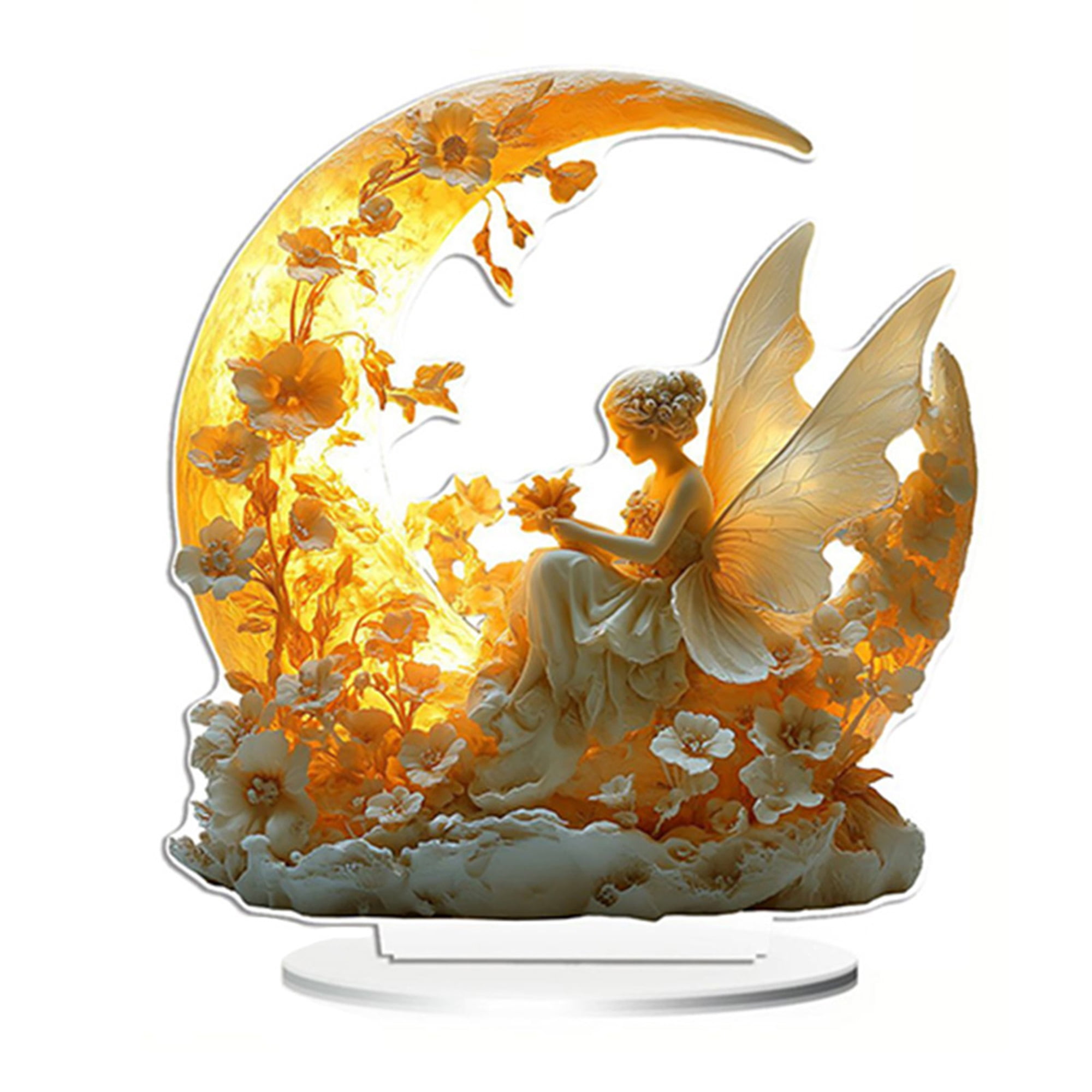 Michellecmm Angel with Wing Decorations 2D Flat Acrylic Table Top Decor ...