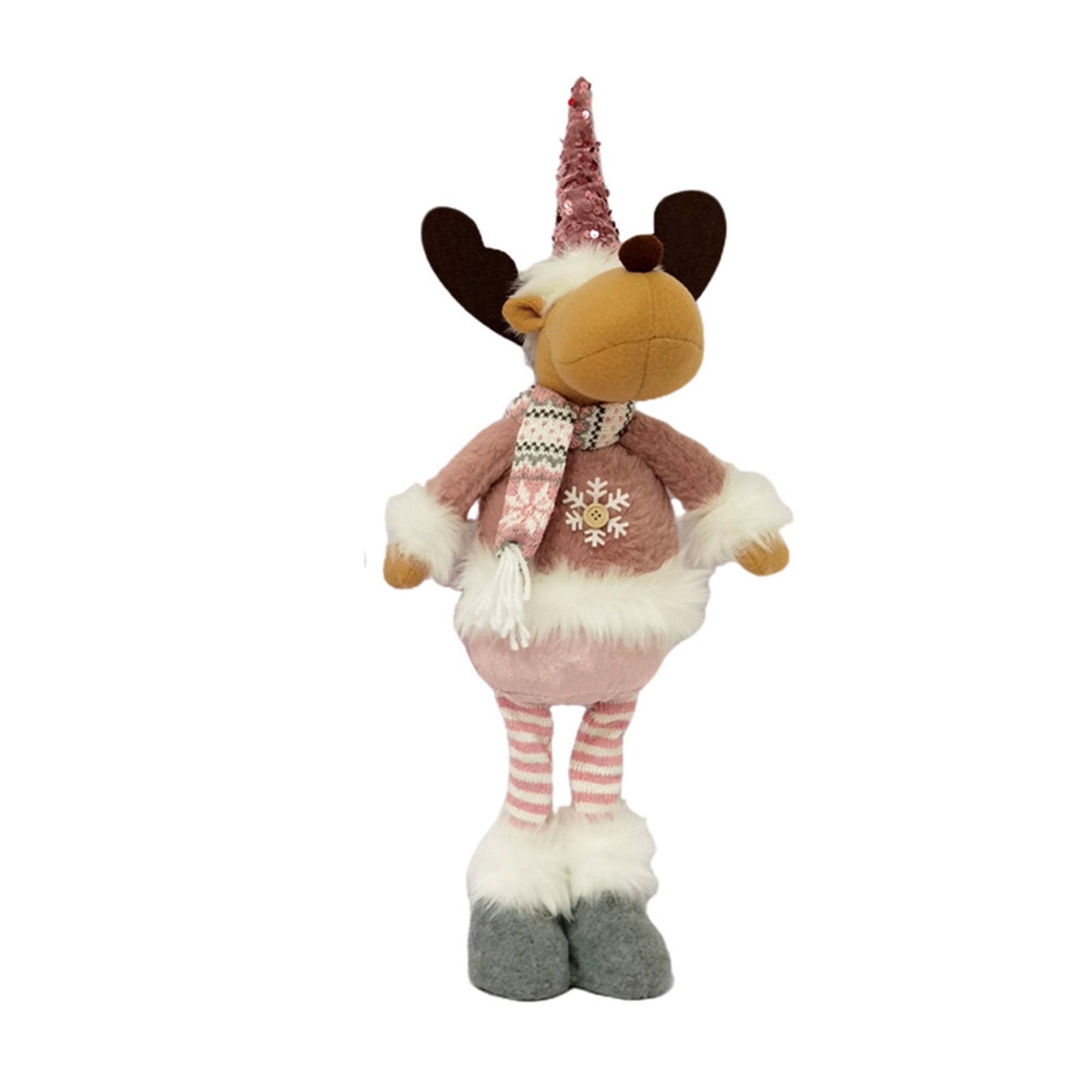 Michellecmm Christmas Doll Standing Santa Claus Stretchable Plush ...