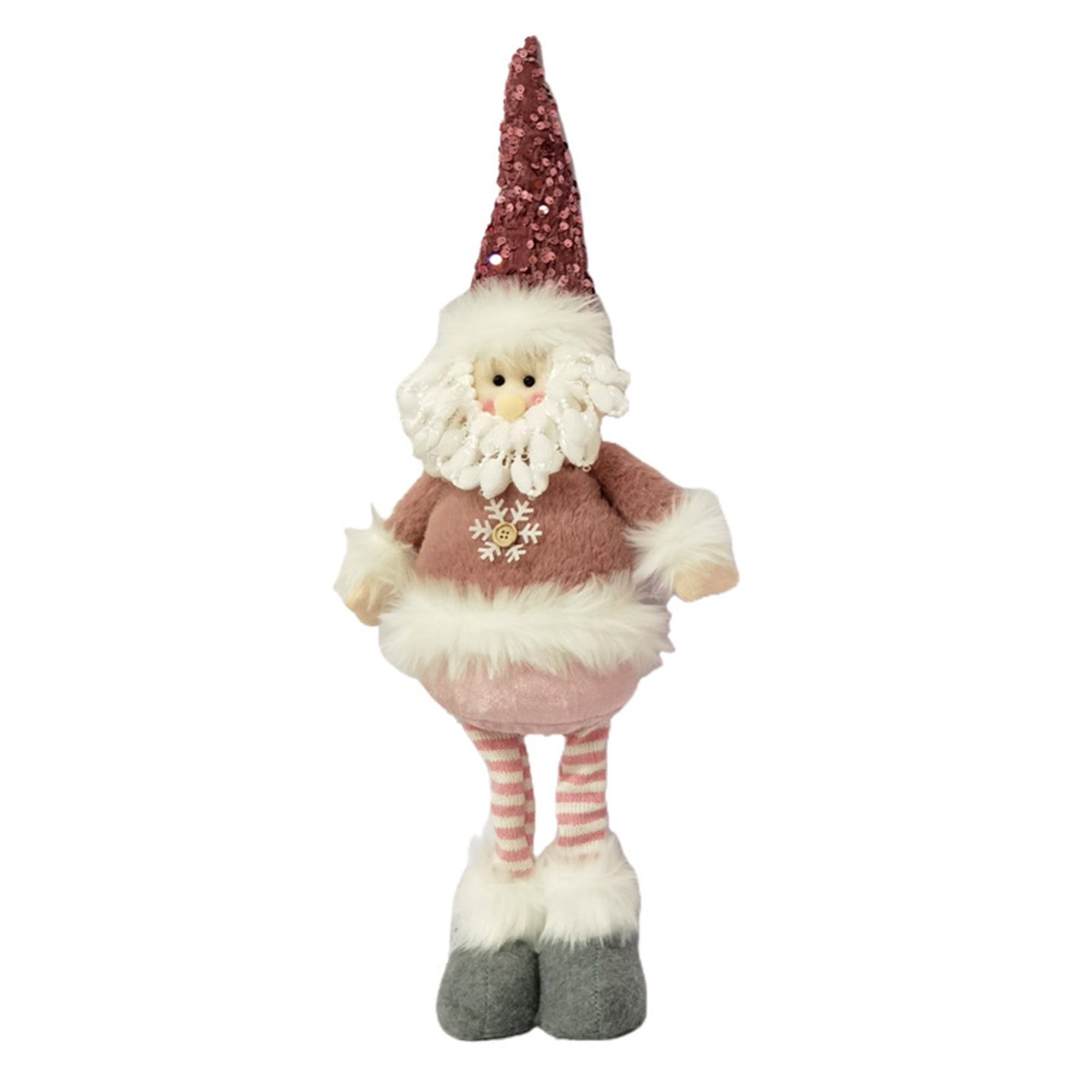 Michellecmm Christmas Doll Standing Santa Claus Stretchable Plush ...