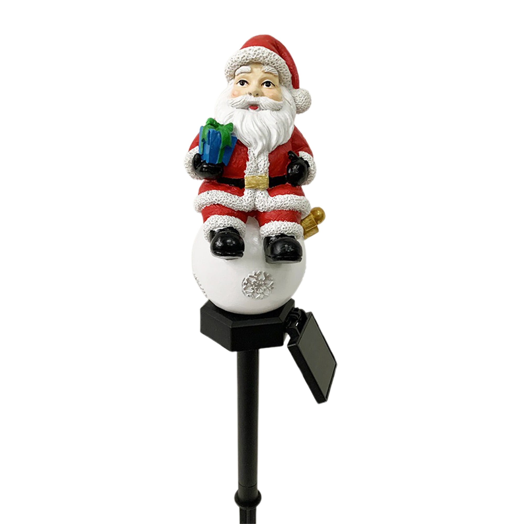 Michellecmm Christmas Stake Solar Lights Garden Decoration Resin Light ...