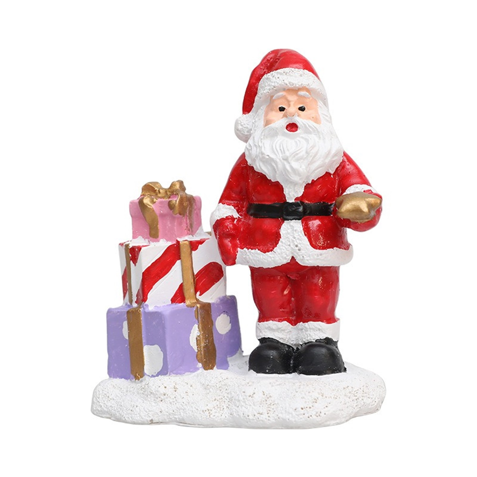 Michellecmm Christmas Table Decoration Resin Snowman Santa Figurine ...